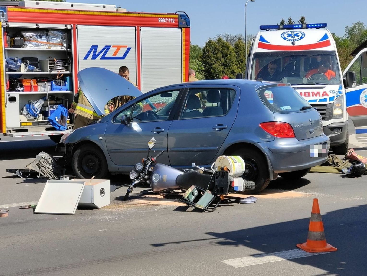 Lubań DK30. Dwie kolizje jedna po drugiej
